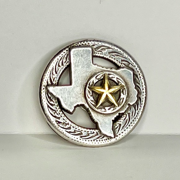 Vintage | Accents | Vintage State Of Texas With Star Concho Pin | Poshmark